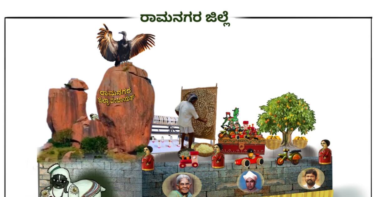 ramanagara silk and mango stills show at mysore dussehra procession ...
