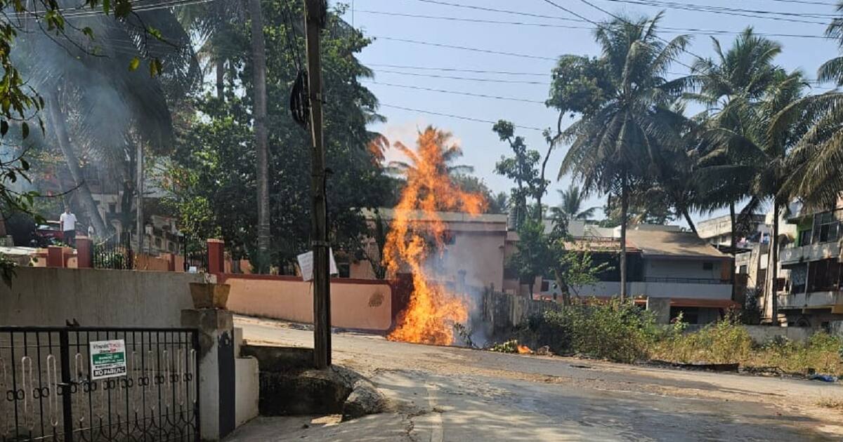 cooking gas pipeline leak in dharwad