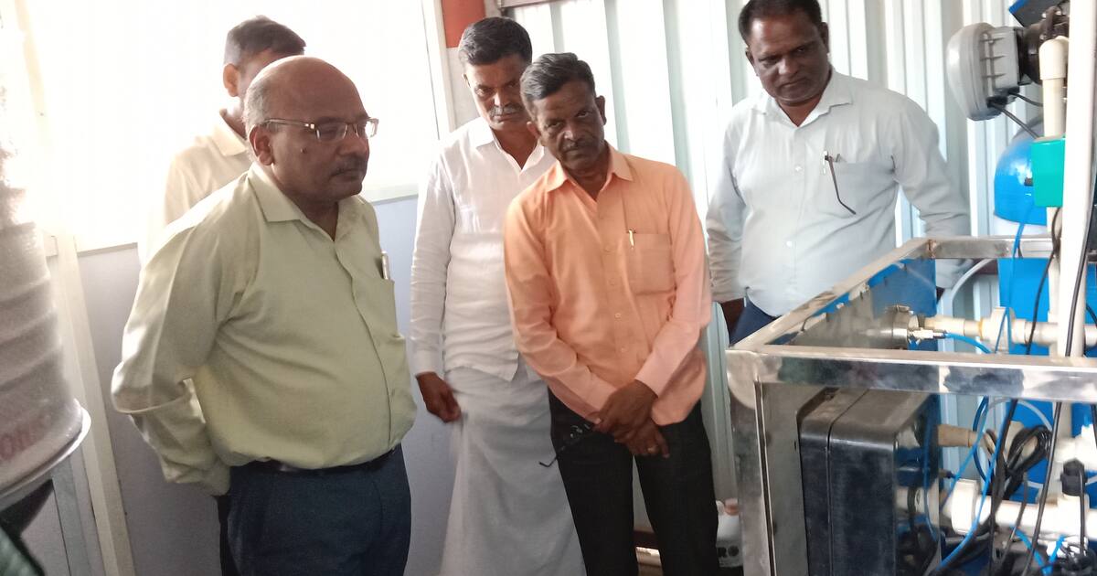 handover of clean water unit by canara bank to govt school in magal