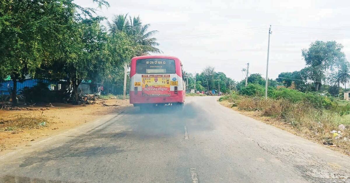 a smoke-spewing transport bus!
