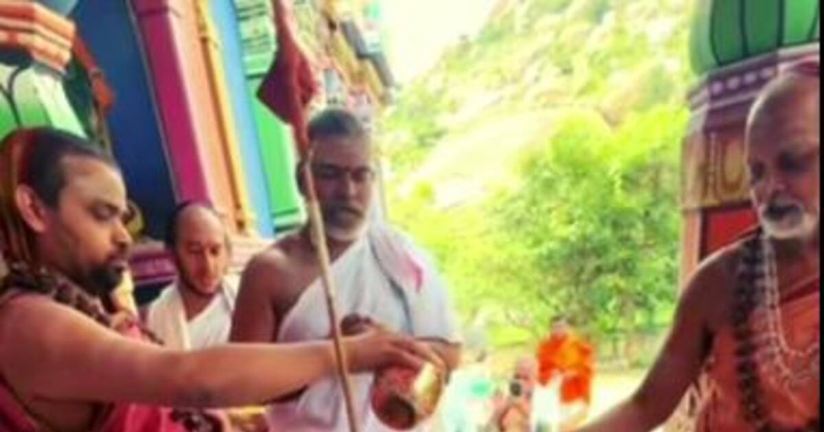 he was crowned as the successor of sringeri math