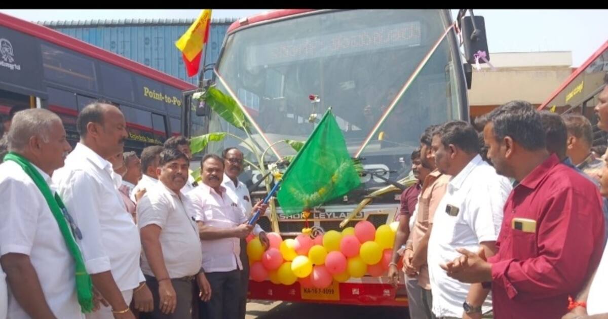 pavagada: mla drives for 5 ashwamedha classic buses